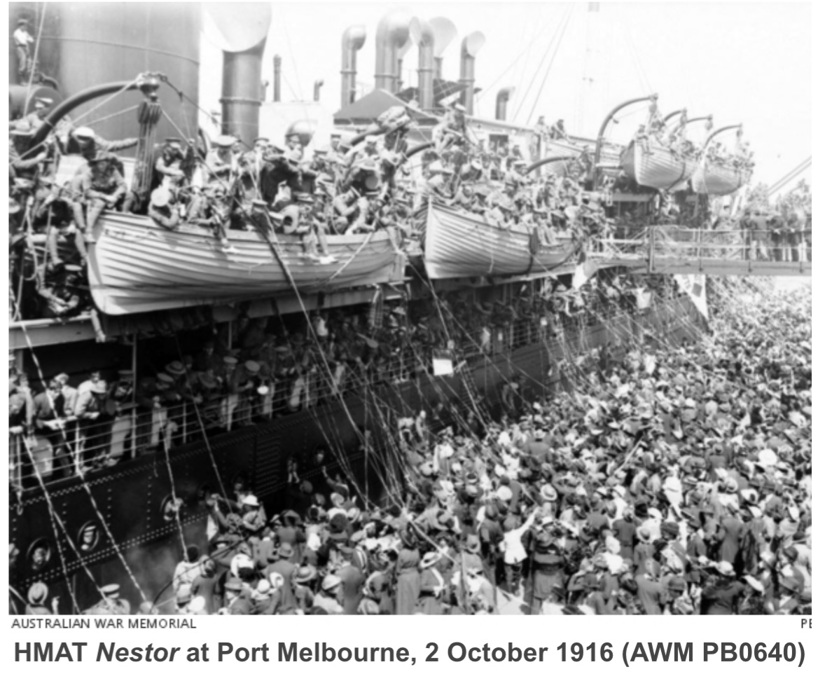 WW1 1916 diary HMAT Nestor Port Melbourne - Cape Town - The Collector